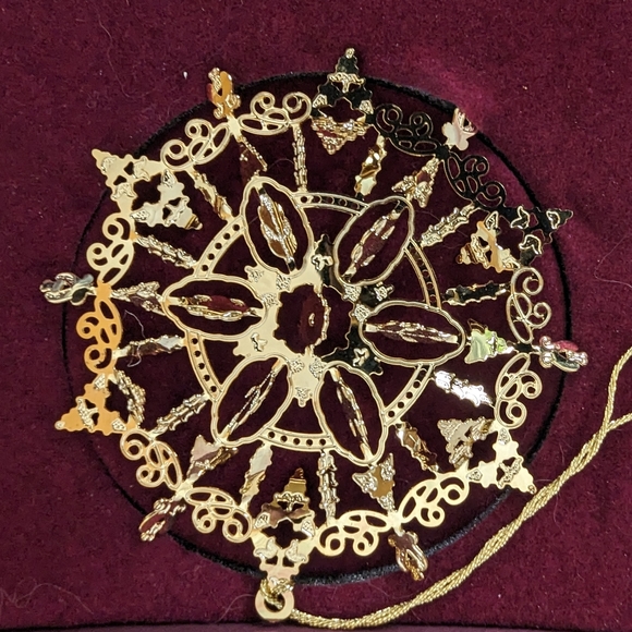 baldwin | Holiday | Baldwin Gold Plated Ornament Grenoble Ice Flower ...